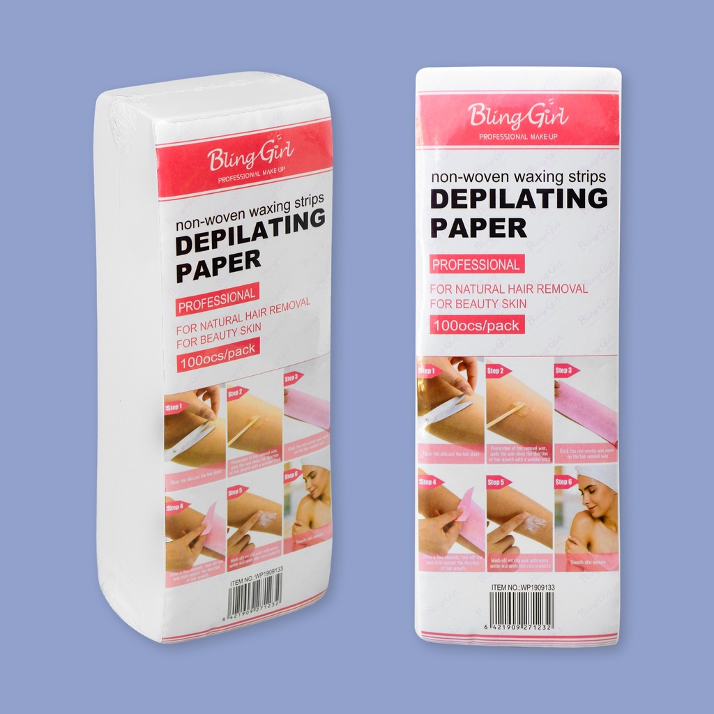 Depilating Paper Non-Woven Waxing Strips 100PCS/pack [S2405P47] | BlingGirl